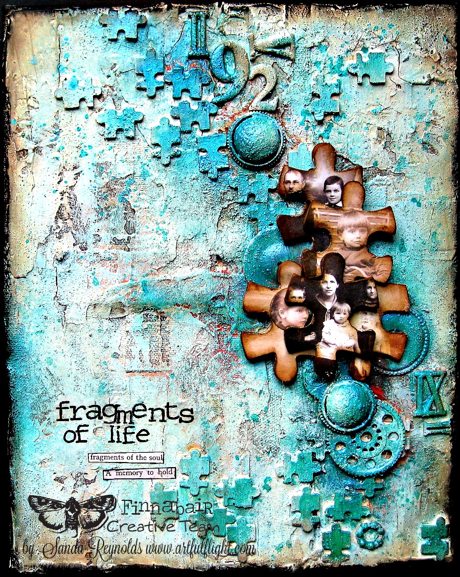 Finnabair: “Fragments” Mixed Media Collage on Canvas Tutorial by Sanda ...