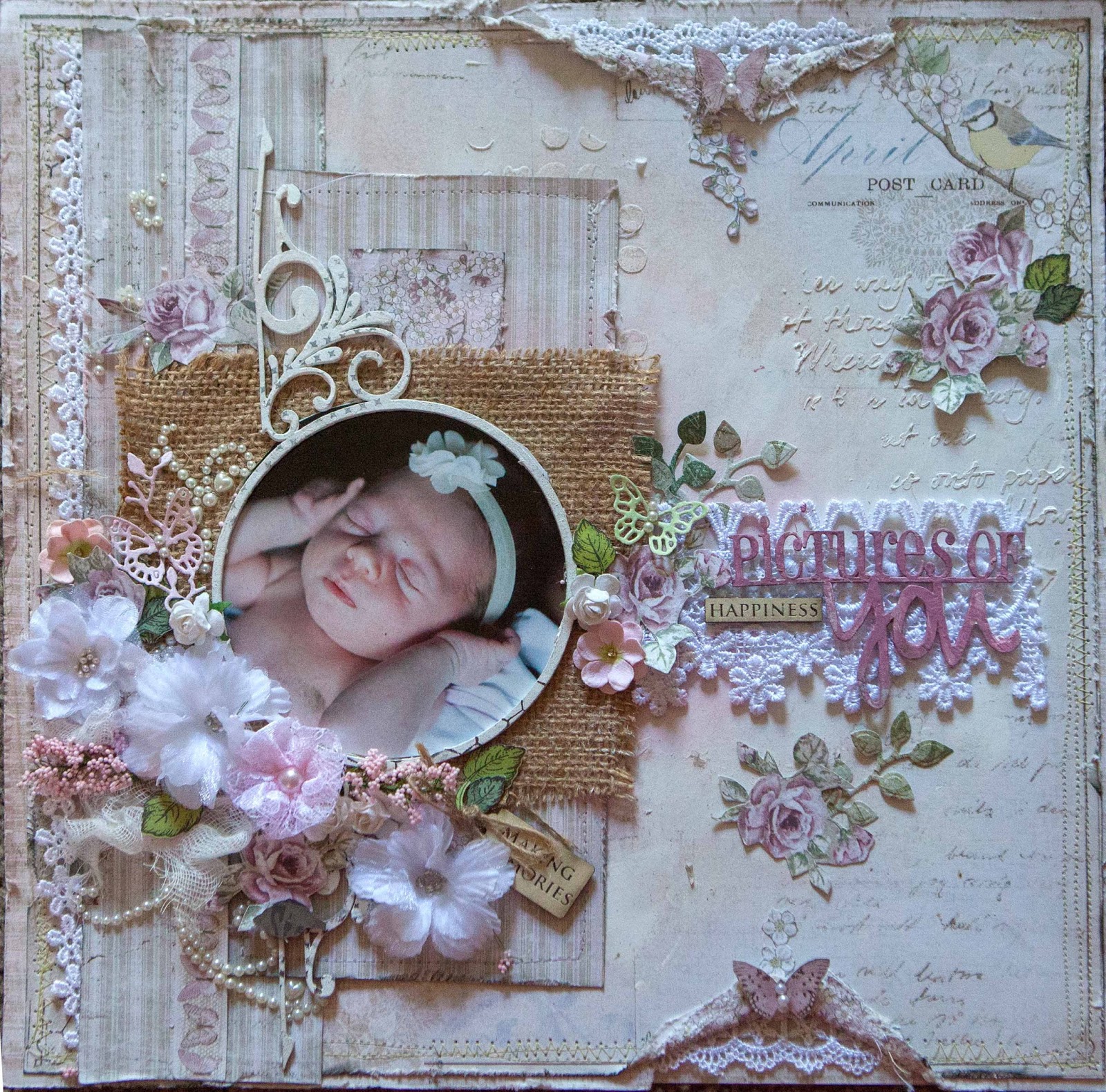 Creative Mayhem: Baby Girl Layout inspired by Gabrielle Pollaco