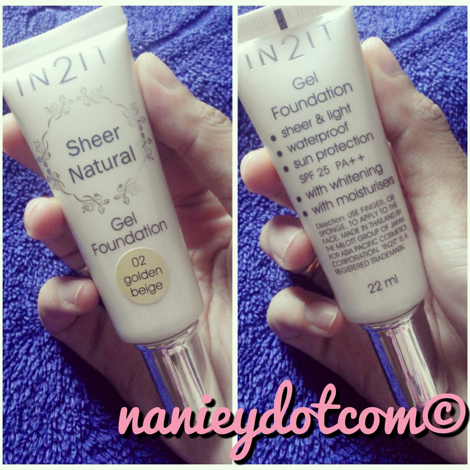 Review IN2IT Sheer Natural Gel Foundation - nanieybarnieylurviey