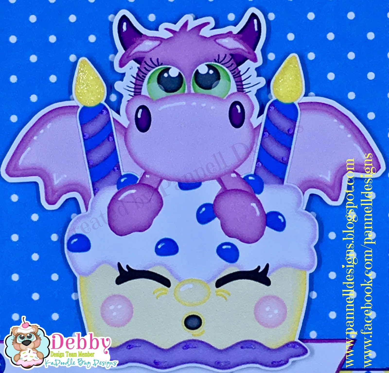 Pannell Designs - Paper Crafting: Dragon Crashing Over Birthday Cake ...