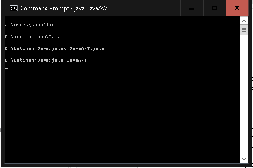 Pengenalan Komponen GUI Pada Java AWT - Study On Sunday