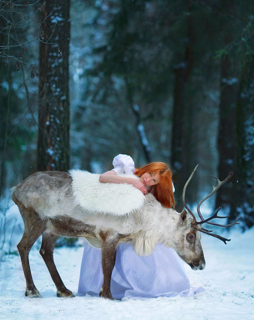 White Wolf : Photographer Re-Creates Mesmerizing Fairytales With Real ...