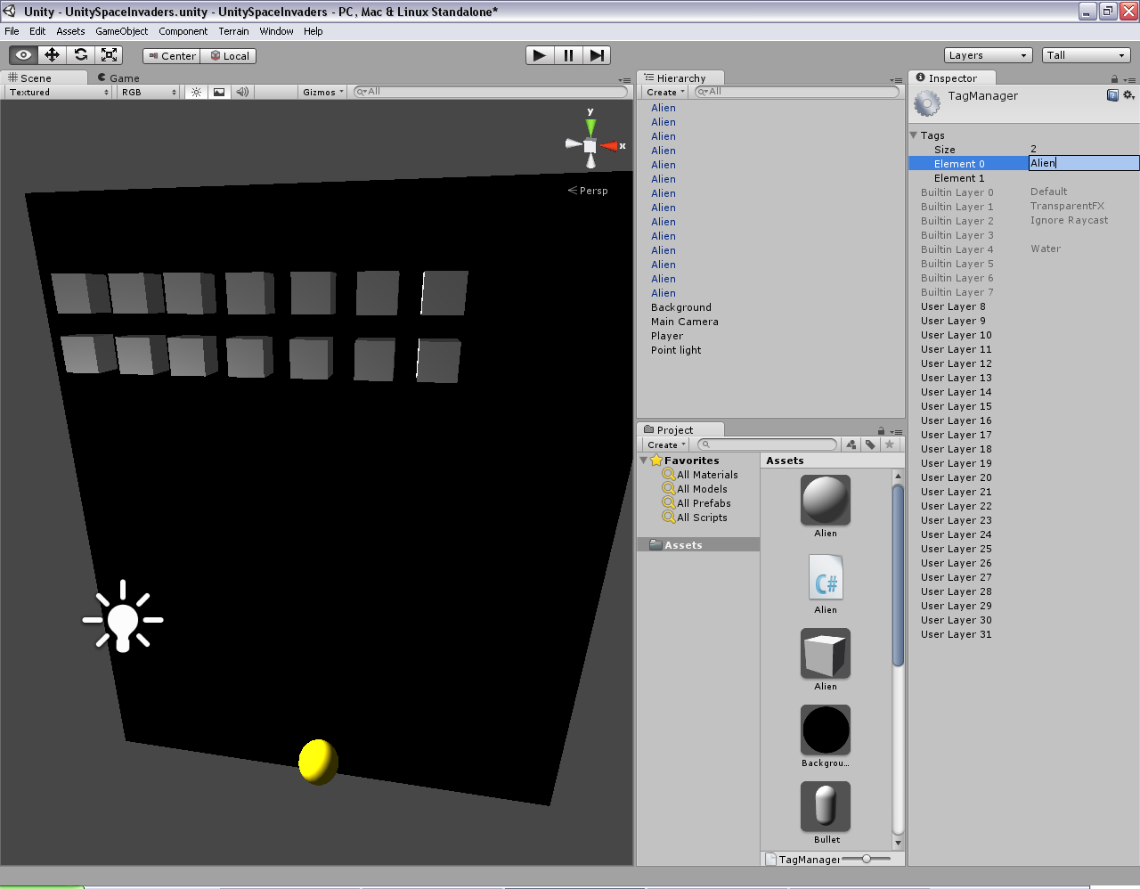 Programmer's Ranch: Unity3D: Space Invaders (Part 5 - Behaviour)