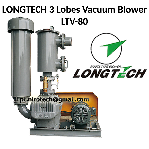Distributor Roots Blower Indonesia: VACUUM ROOTS BLOWER LONGTECH TYPE LTV-080