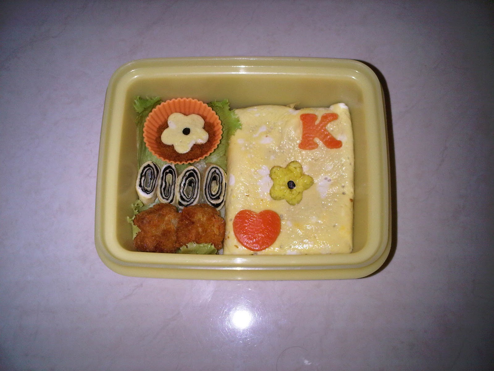 Japanese Bento Picture and Ideas: Bento Telur Dadar