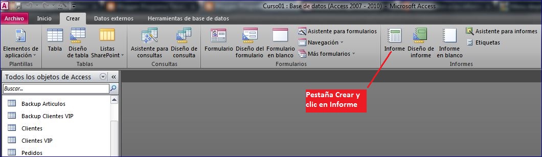 Programa Técnico Sistemas - Access: 8. Informes en Access