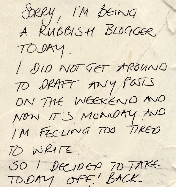 All The Live Long Day: Yesterday