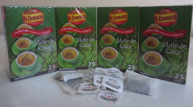 coca tea mate peruvian: mate tea coca leaf decocainized 100 Bags 4 pack