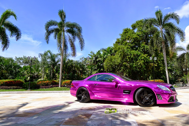 Mercedes-Benz SL65 AMG Pink on ADV1 Wheels | BENZTUNING