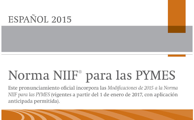 Norma NIIF® para las PYMES En Español 2015 | Macros para Contadores