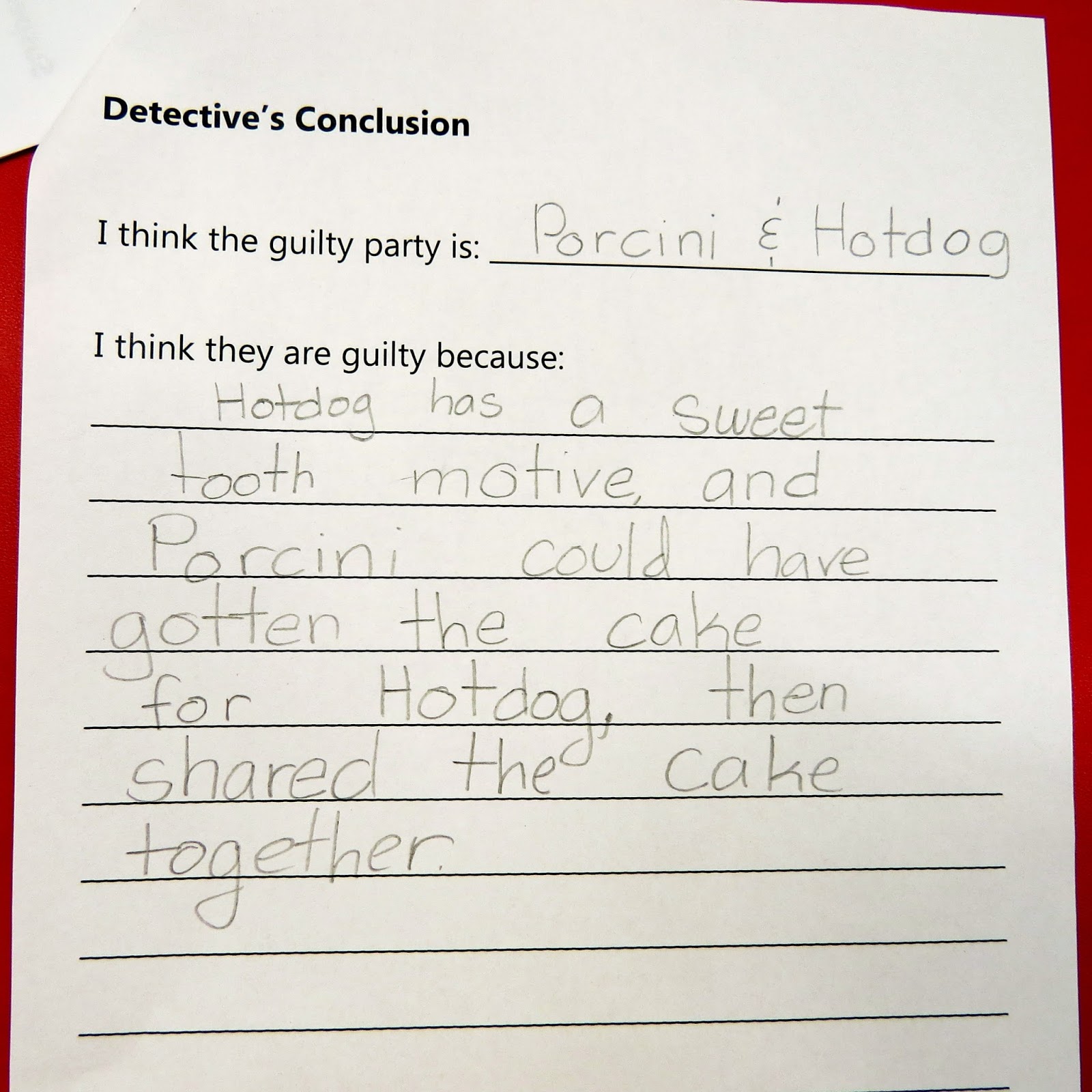 OWS Library Learning Commons: The Case of the Missing Carrot Cake.. and ...