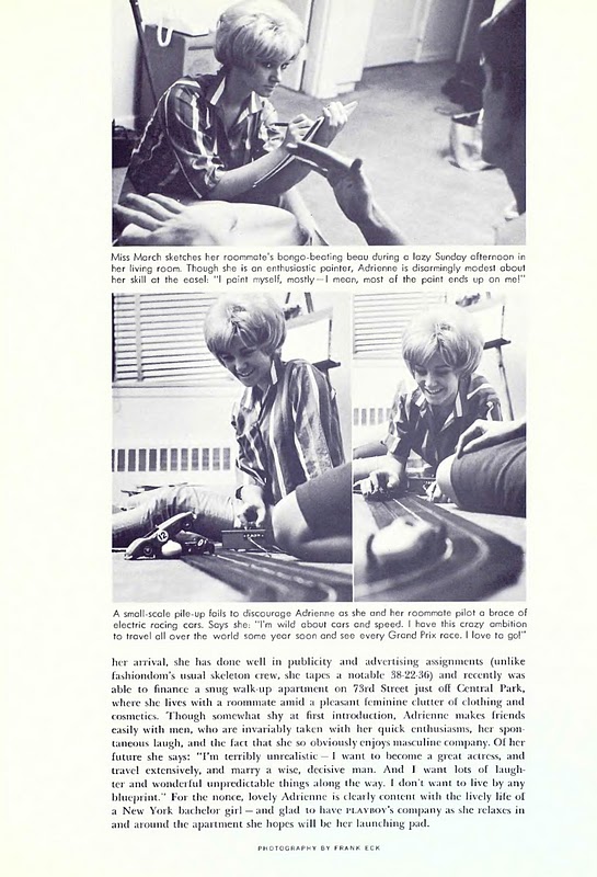 LẨU THẬP CẨM VỀ ..PLAYBOY TỪ 1953 - 2011: Adrienne Moreau Mar 1963