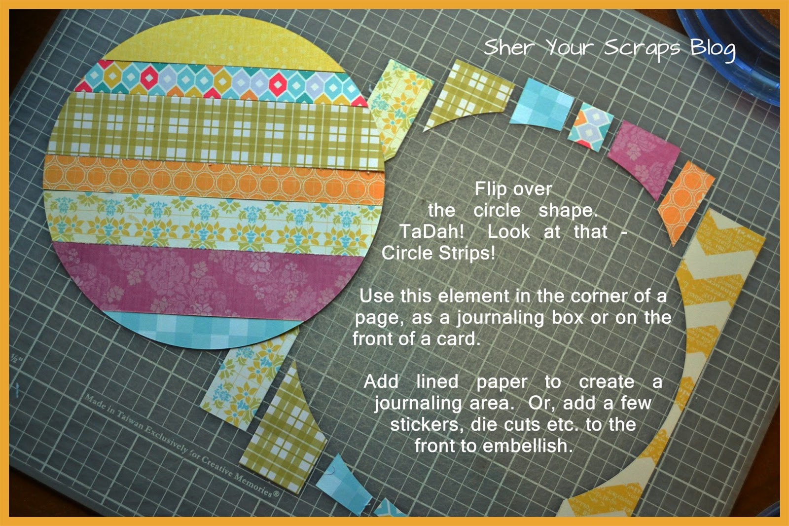 Sher Your Scraps: Circle Stripes: NSD 2013 Tutorial