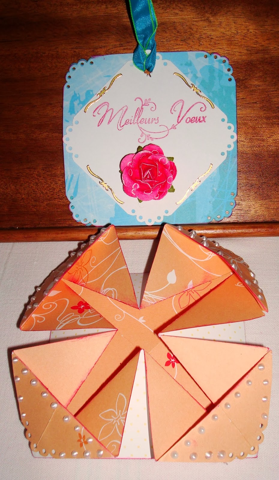 ASSOCIATION MARIEPASSION: UNE CARTE FACON ORIGAMI REALISEE EN ATELIER