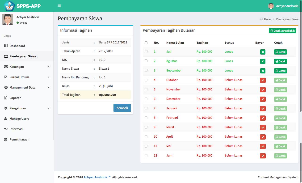 Contoh web inventaris sekolah - actionbap