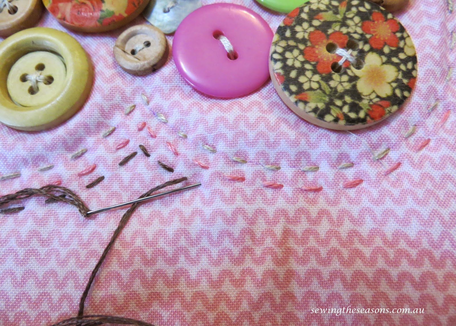Sewing The Seasons: Tutorial - Button Heart Hangings