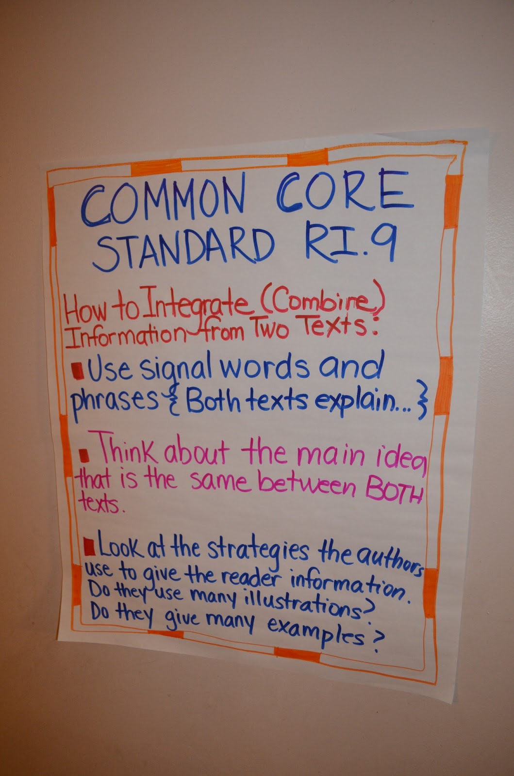 Literacy & Math Ideas: Common Core ELA Strategy Charts