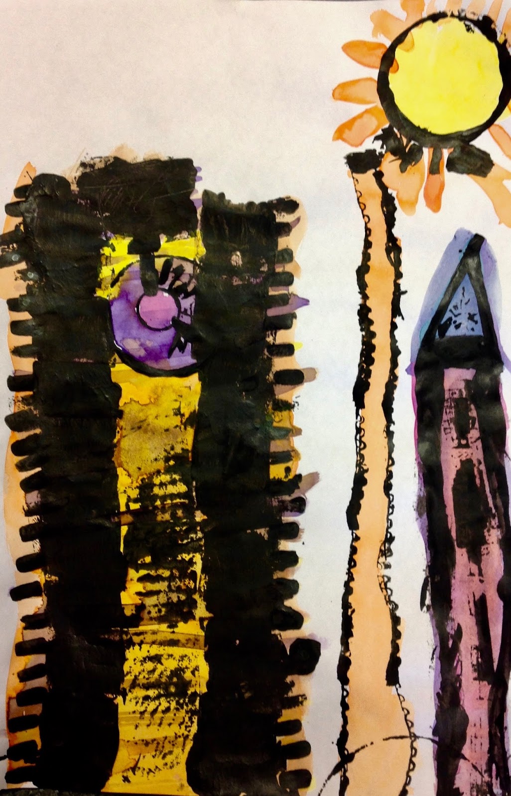 TNPS Student Artists: YEAR 1 BUILDING PRINTS