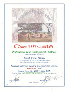 Professional Tourguide School-Graduate: 56. Frank Focus Minja, Graduate.