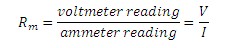 Method for Measurement of Resistance | Ammeter-Voltmeter Method