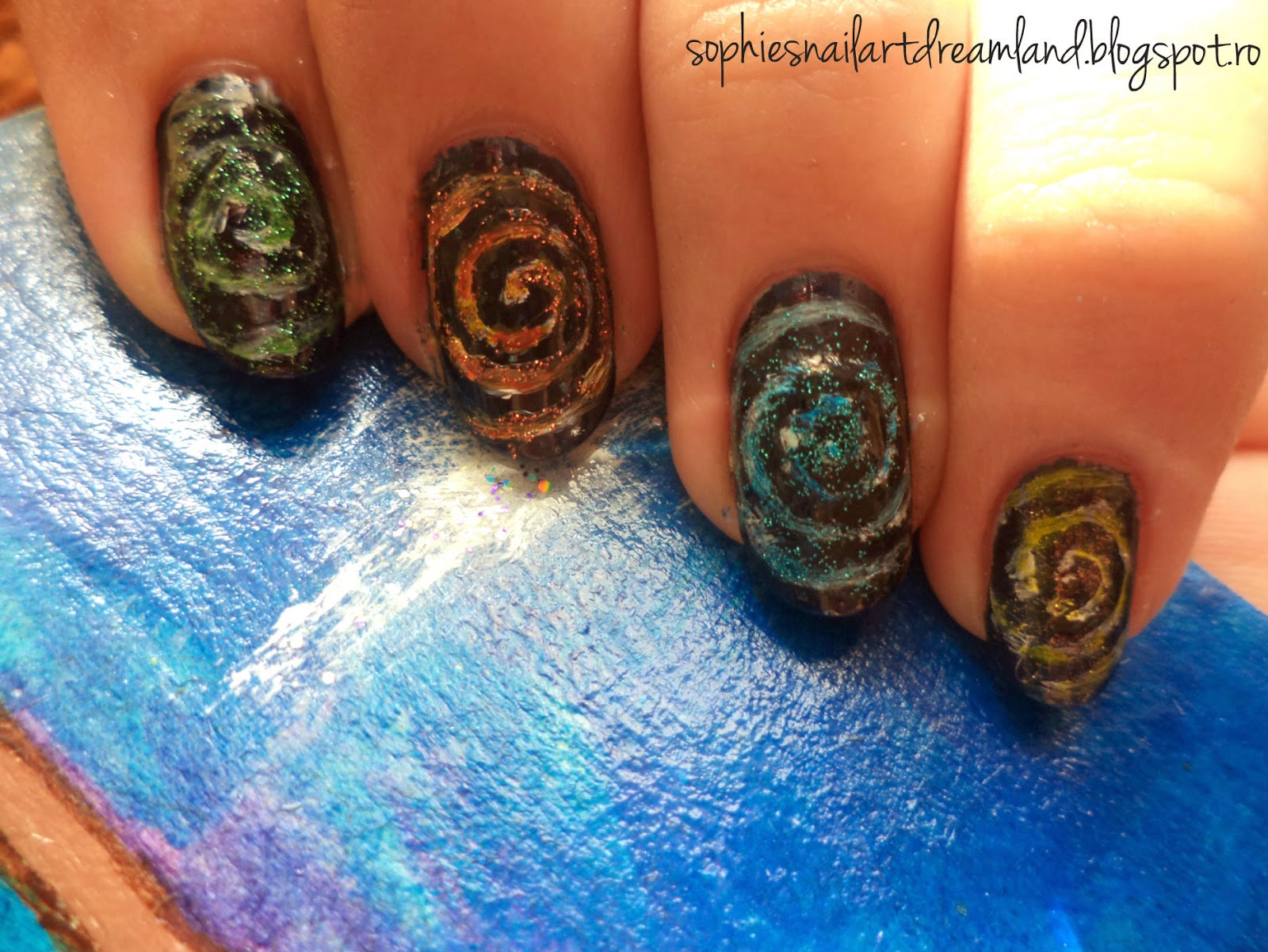 Alphabet nail art challenge - Letter V for... vortex! | Sophie's Nail ...