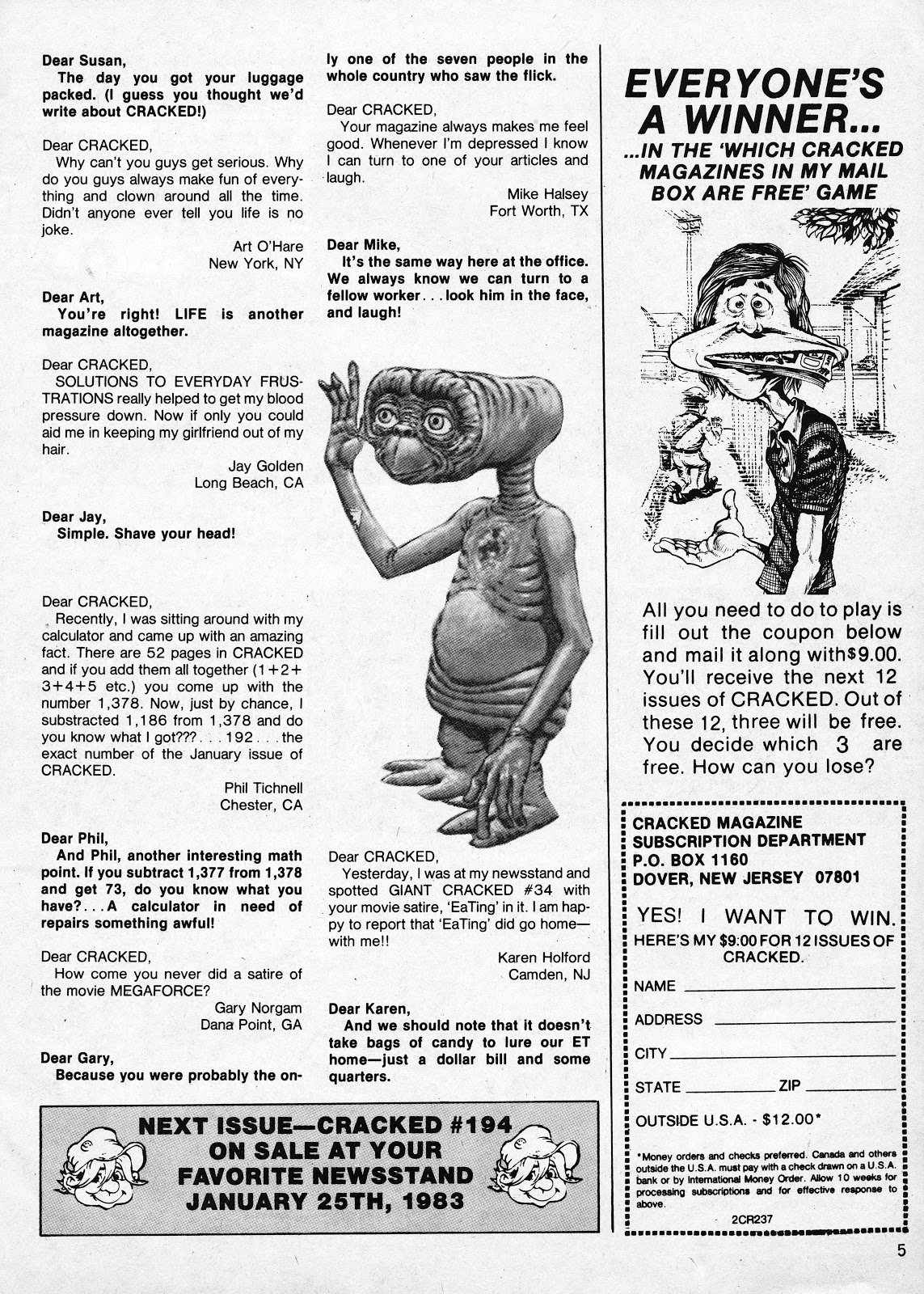 Cracked Magazine and Others: Cracked Magazine #193