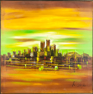 modern20: Mid Century Modern "R. Styles" Production Painting