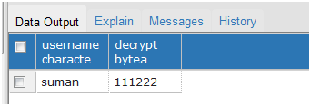 How to encrypt and decrypt Table data in postgres