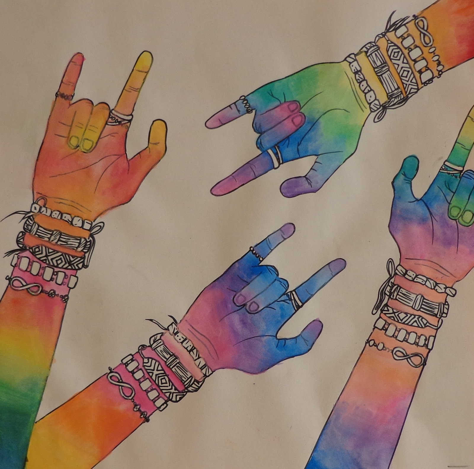 The Art Factory: Contour Line Hands