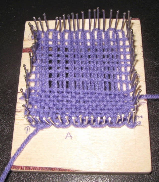 Pin Loom Weaving: Constructing a pin loom - definitely not perfect but ...
