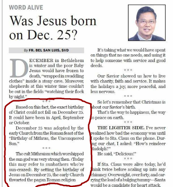 In Defense of the Church: YES! JESUS WAS BORN IN DECEMBER 25! MERRY ...