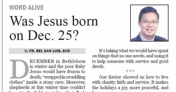 In Defense of the Church: YES! JESUS WAS BORN IN DECEMBER 25! MERRY ...