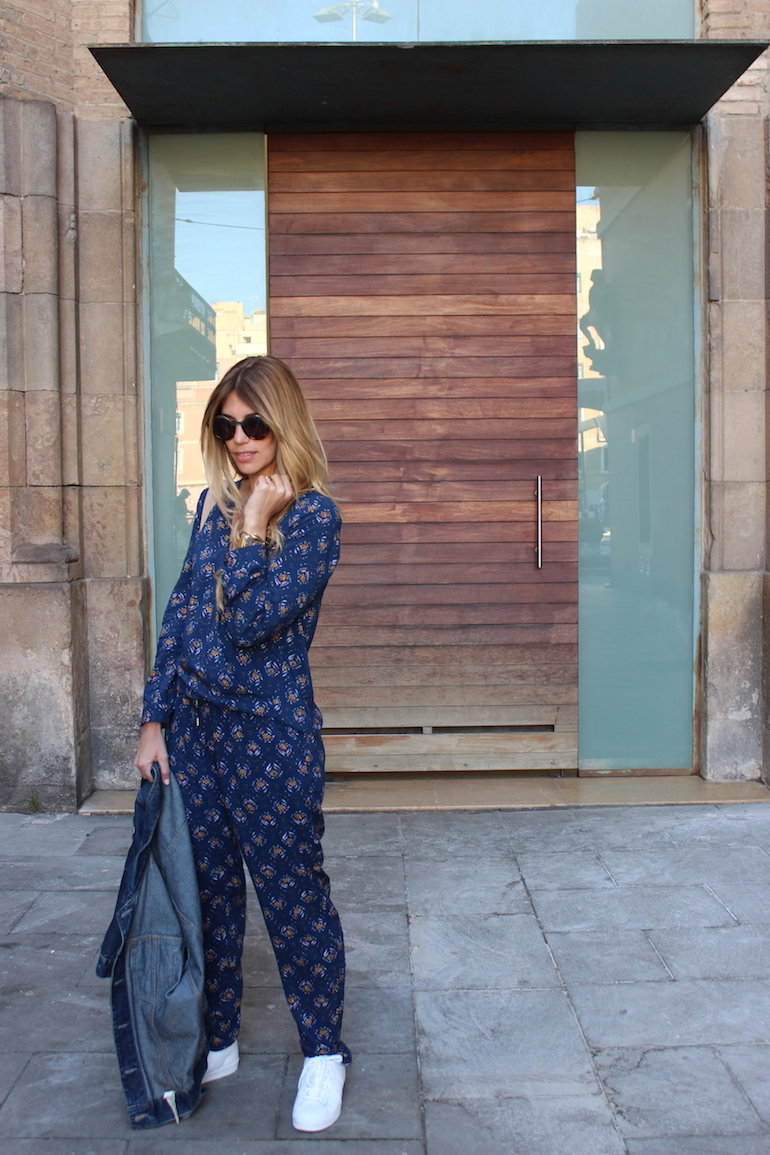 Miss trendy Barcelona: Look pijama y mochila