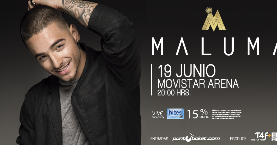 Maluma / 19 de Junio / Movistar arena ~ www.VIAJECONCIERTOS.com