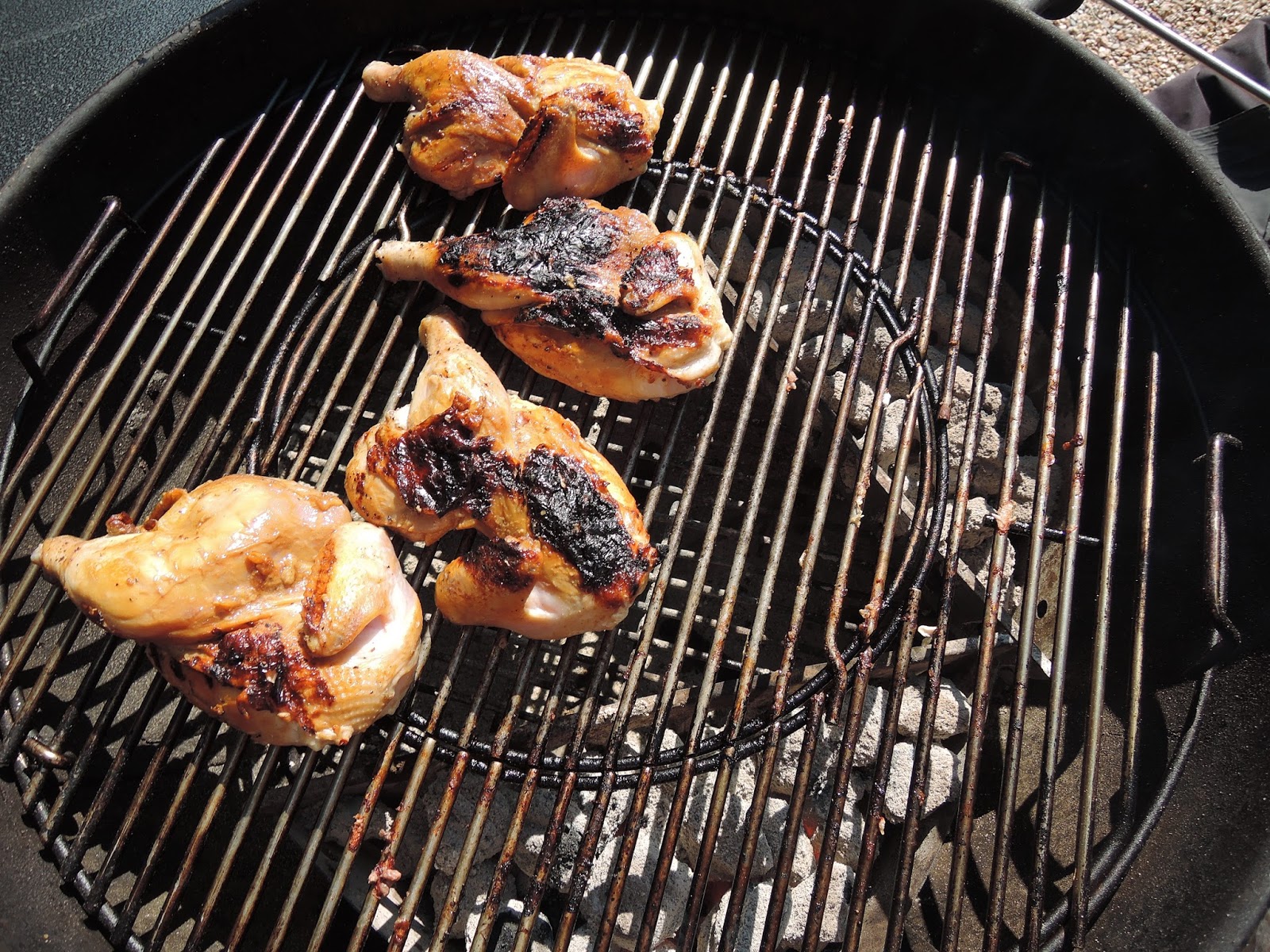 The Briny Lemon: Char-Grilled Game Hens with Mustard-Molasses Marinade