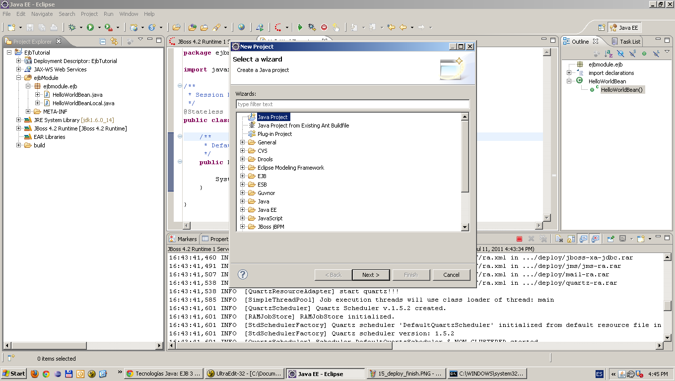 Java Frameworks & APIs: EJB - Configuración Eclipse + JBoss + EJB3