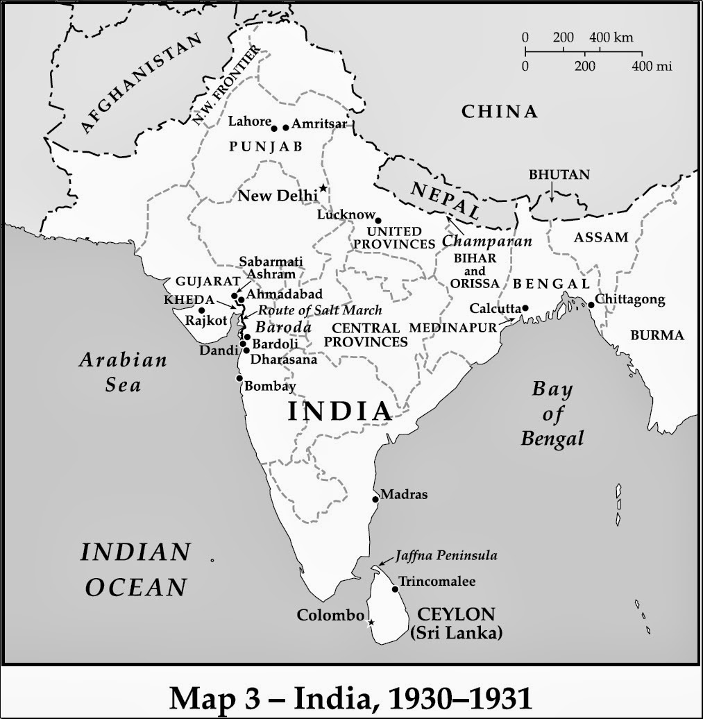Non Cooperation Movement Map