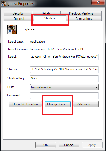 Cara Mengganti Icon Shortcut GTA SA Dengan Icon GTA V - Gta-mooding