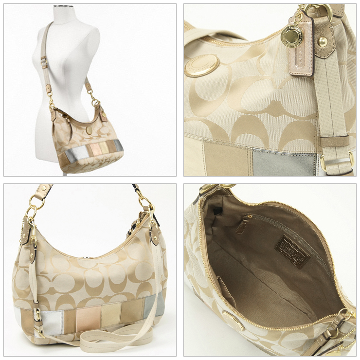 Coach 19283 signature stripe convertible Hobo - Azurebagz