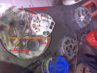 Perbaikan alternator Aerio penyebab indikator aki menyala