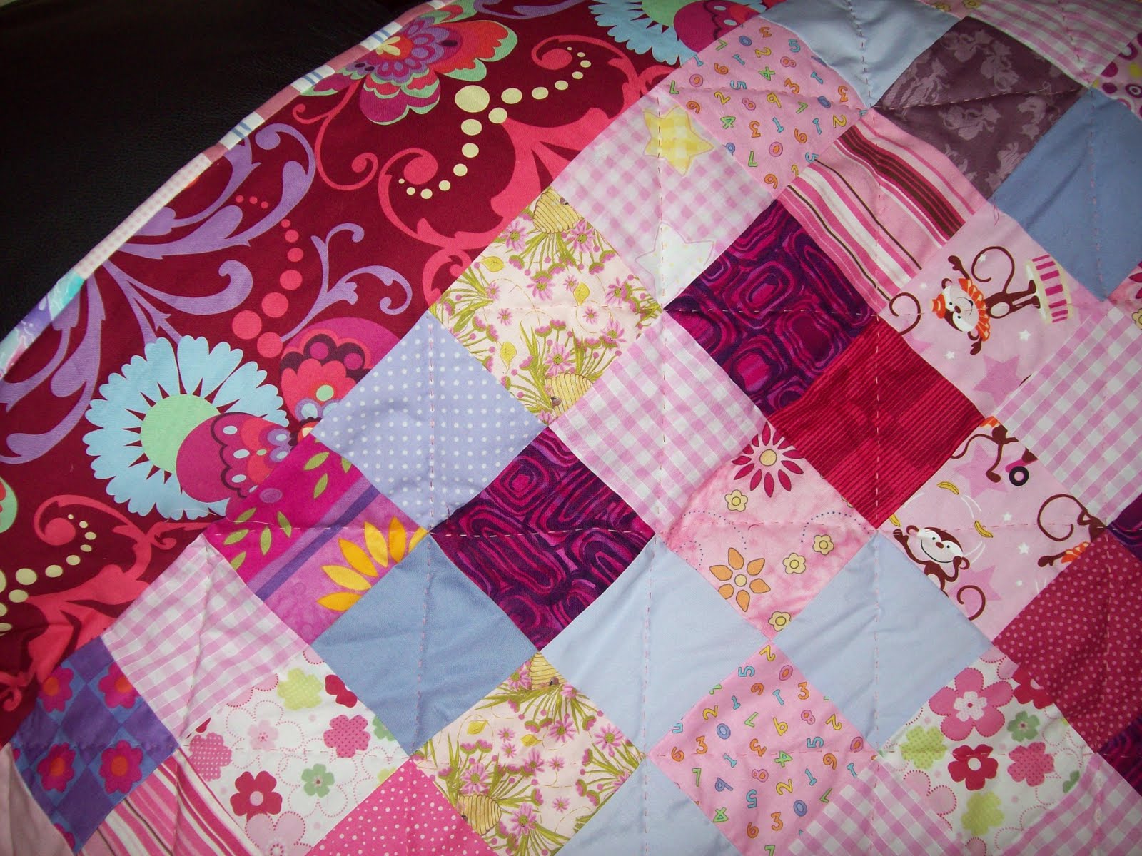 Rufusdog's Crafty Blog: Pink Patchwork Quilt added to my Folksy Shop