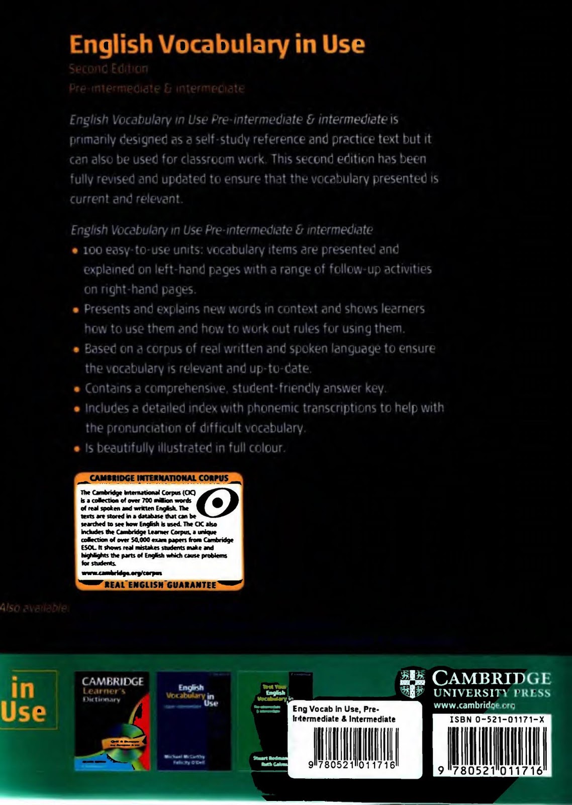 Phonetic, Pronunciation and Index - Vocabulary in Use Pre Inter
