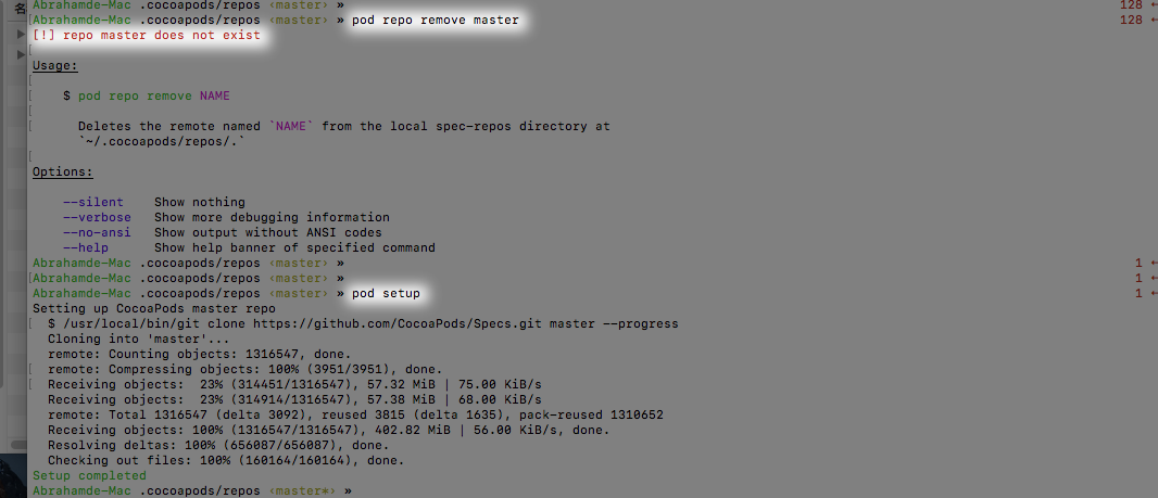 從xcode上cocoapods 第三方庫資源相依管理工具之安裝新版修正rpc Failed Curl 56 Sslread Return Error 9806 Mibs13次安裝失敗 4984