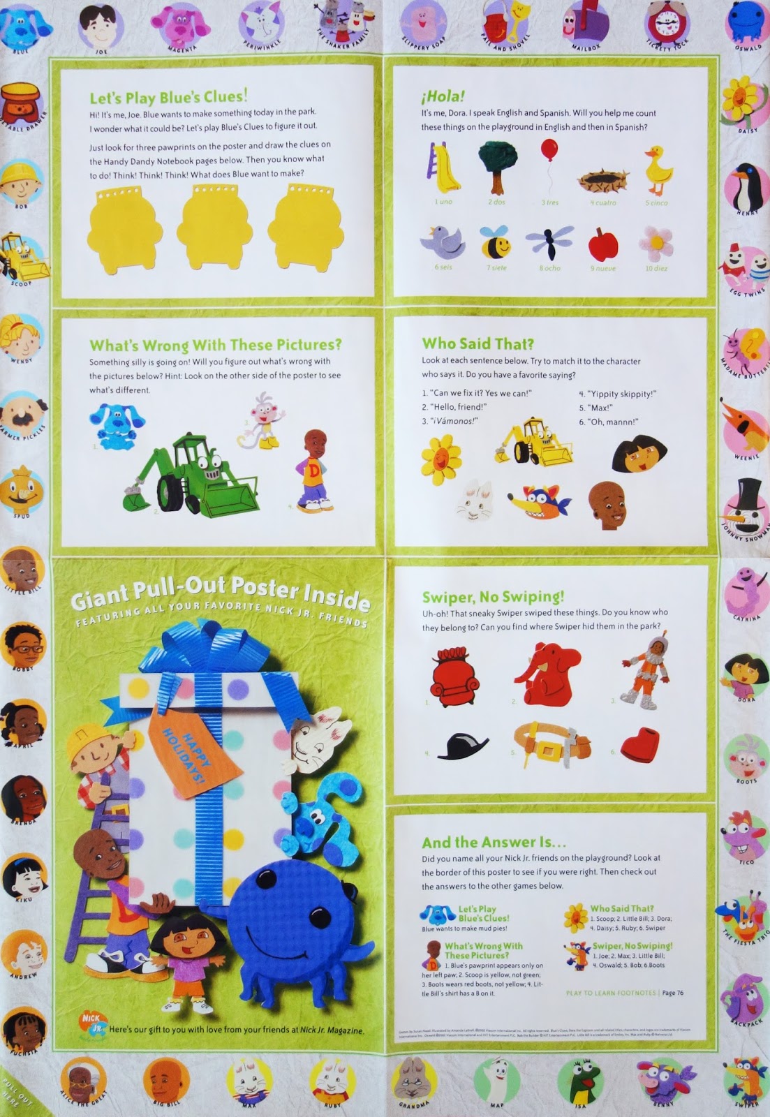 Amanda Lee Summers: Nick Jr. Magazine - Cut paper and fabric