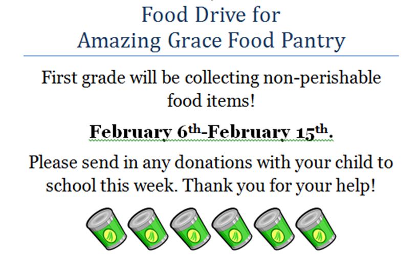 Macdonough School: Food Drive for the Amazing Grace Food Pantry