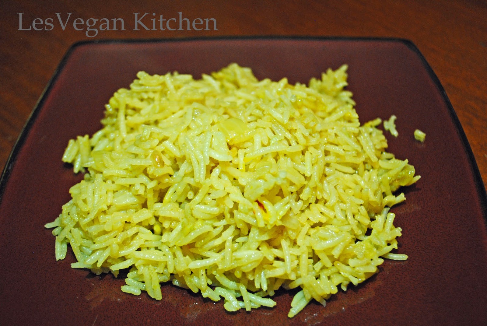 Maggie's LesVegan Kitchen: Saffron-Garlic Rice
