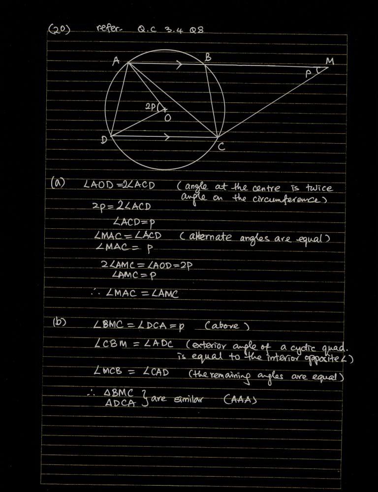 MATHEMATICS T STPM: GEOMETRY DEDUCTION