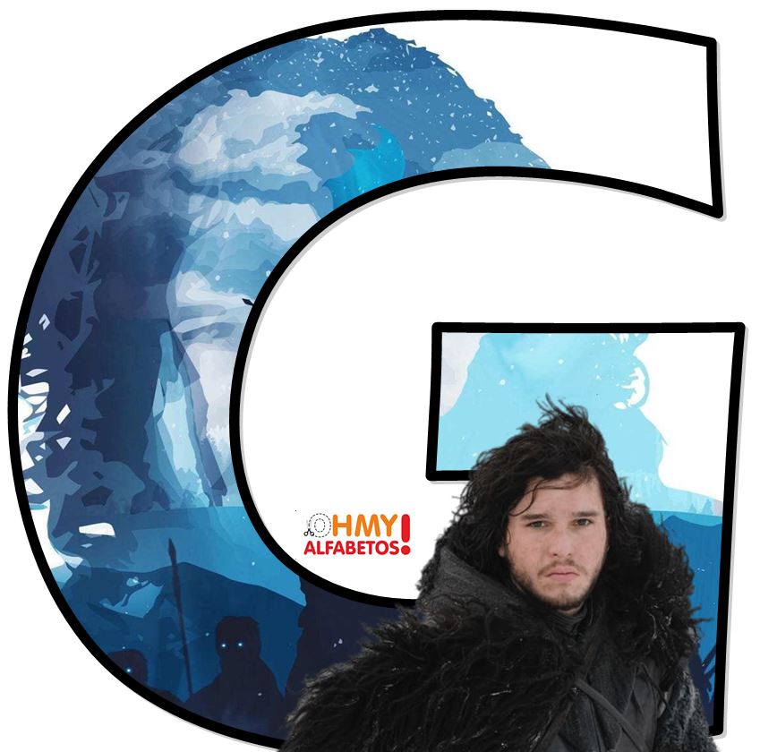 Abecedario GoT Jon Snow. GoT Jon Snow Alphabet. - Oh my Alfabetos!