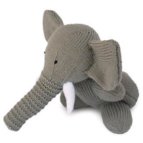 Beautiful Skills - Crochet Knitting Quilting : Knitted Toy Elephant ...