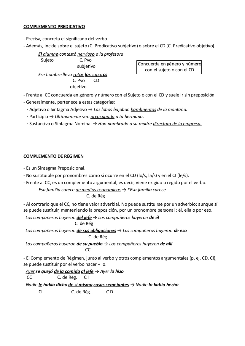 Lengua y Literatura 1º Bachillerato: Complemento Predicativo y ...